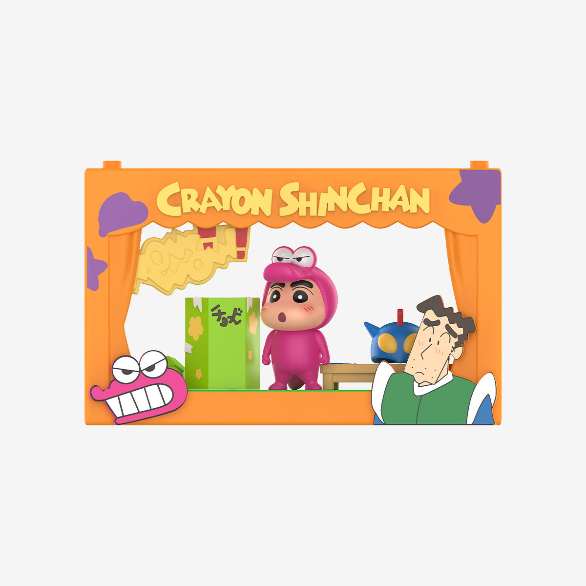 Original POPMART Crayon Shinchan Life Theatre Series Scene Blind Box 泡 ...