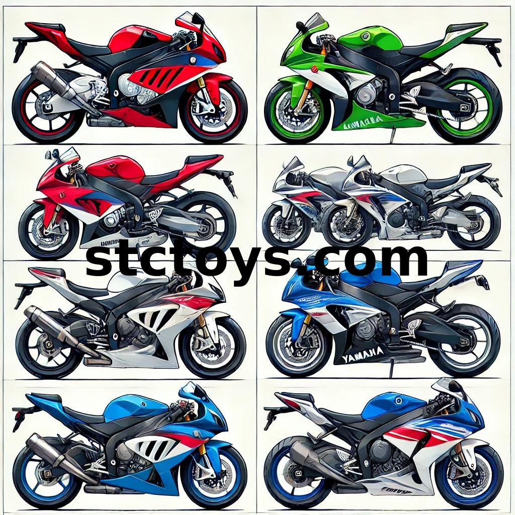 Licensed 1:12 Motorcycle Model Diecast – BMW S1000RR, Kawasaki ZX-6R ...