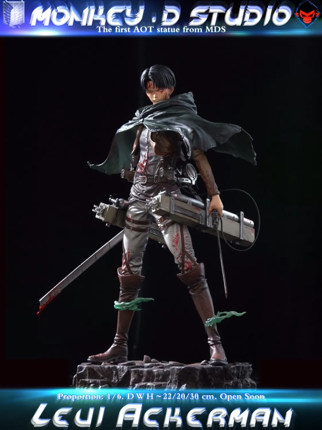 【Pre order】Monkey D Studio 1/6 & 1/4 Attack on Titan Levi Ackerman ...