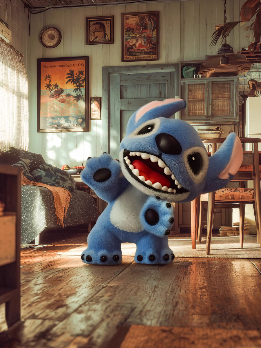 Original Stitch Furry Adventure Flocking Blind Box 史迪奇毛毛奇遇植绒盲盒潮玩公仔礼物摆件 ...