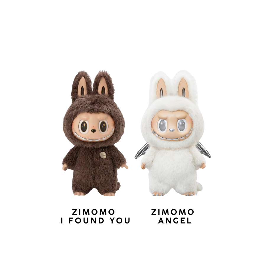 Original POP MART Zimomo I Found You & Zimomo Angel Vinyl Plush Doll 大 ...